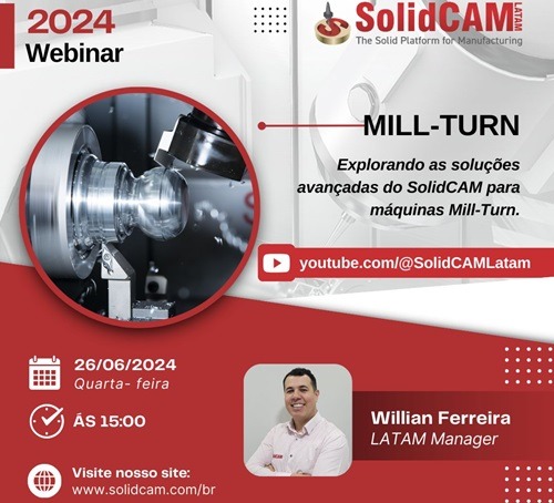 SolidCAM faz webinar sobre soluções para máquinas Mill Turn | Usinagem ...